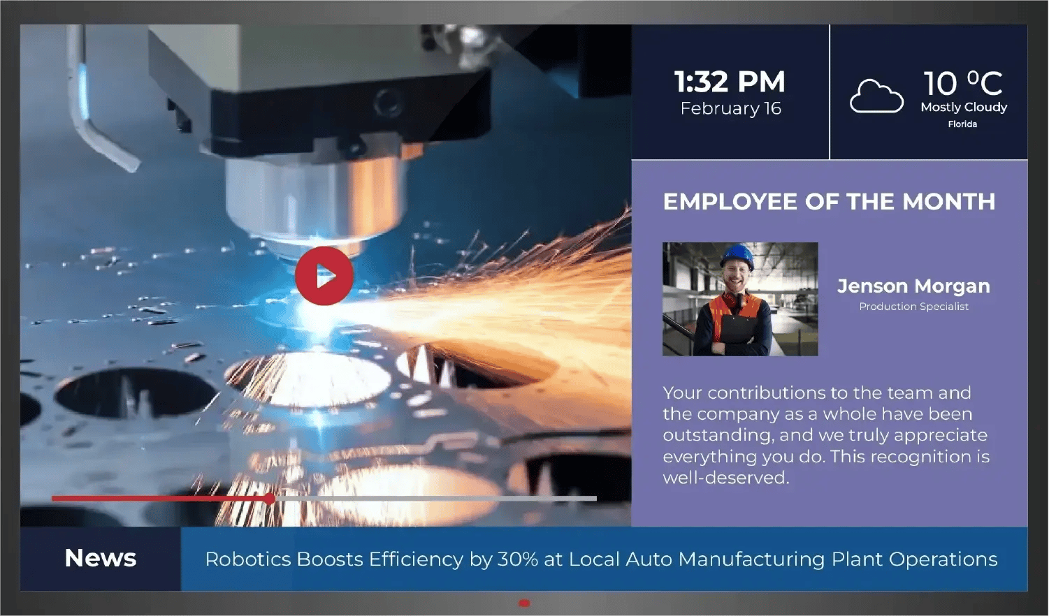 Digital Signage for Manufacturing | L Squared